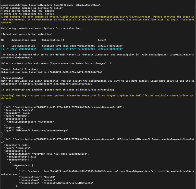 Automate Deployment Of Resources To Azure Using Az Cli And Arm Templates Cameronmoulderblog